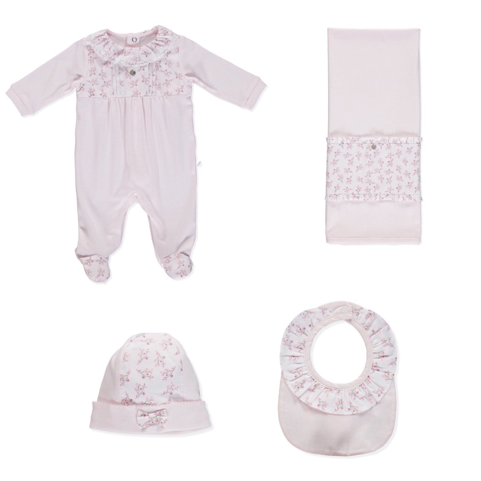 PURETE Floral Detail Baby Layette Set