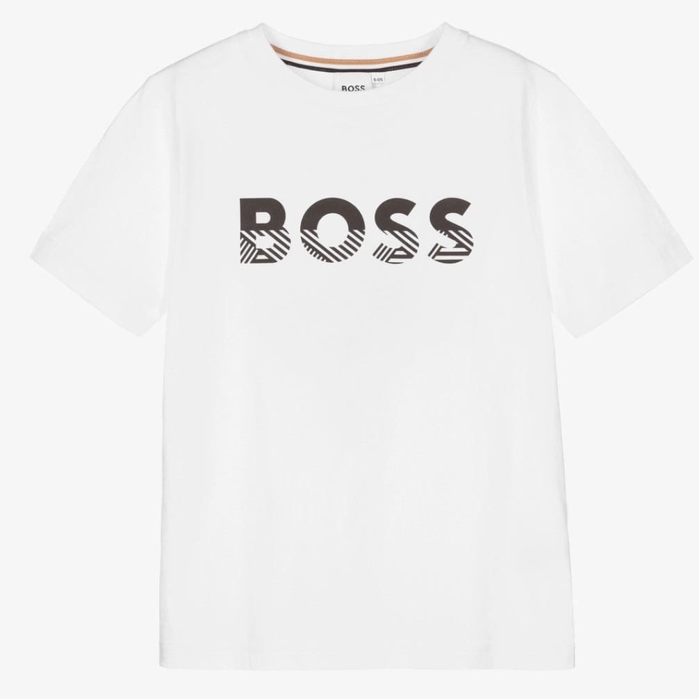 HUGO BOSS Large Logo T Shirt White Bluebells Boutique