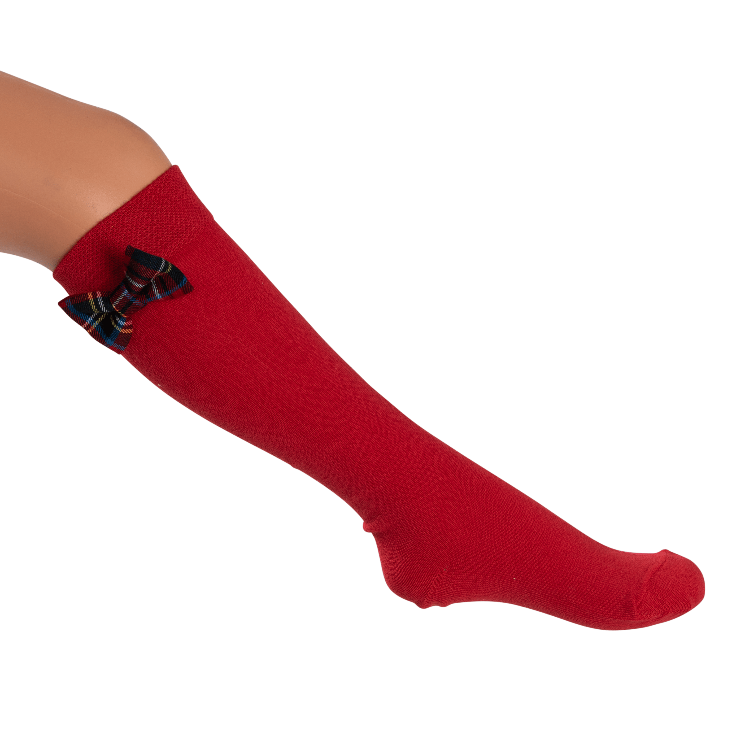 Daga - Tartan Knee Socks - Red – Bluebells Boutique