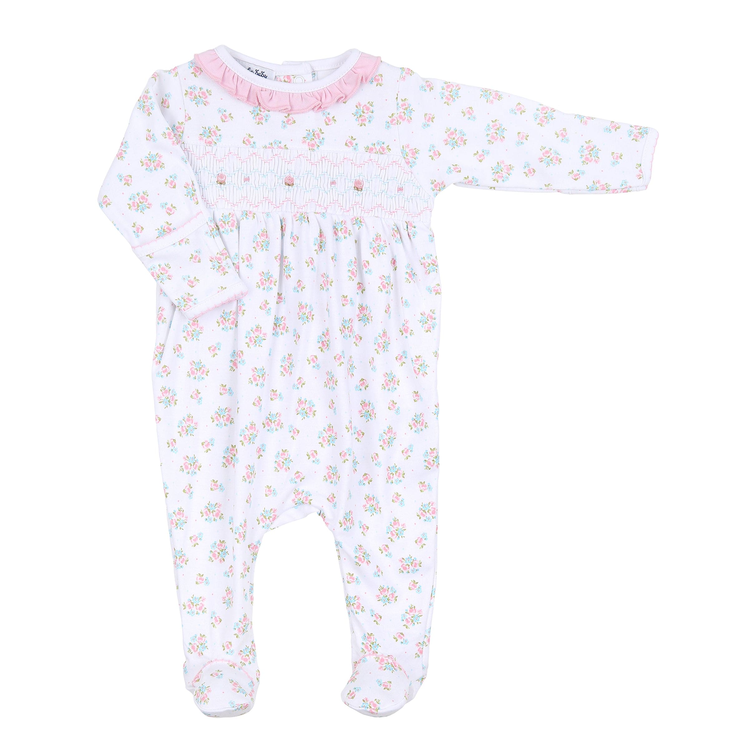 MAGNOLIA BABY - Annalise’s Classics Smocked Babygrow - Pink – Bluebells ...