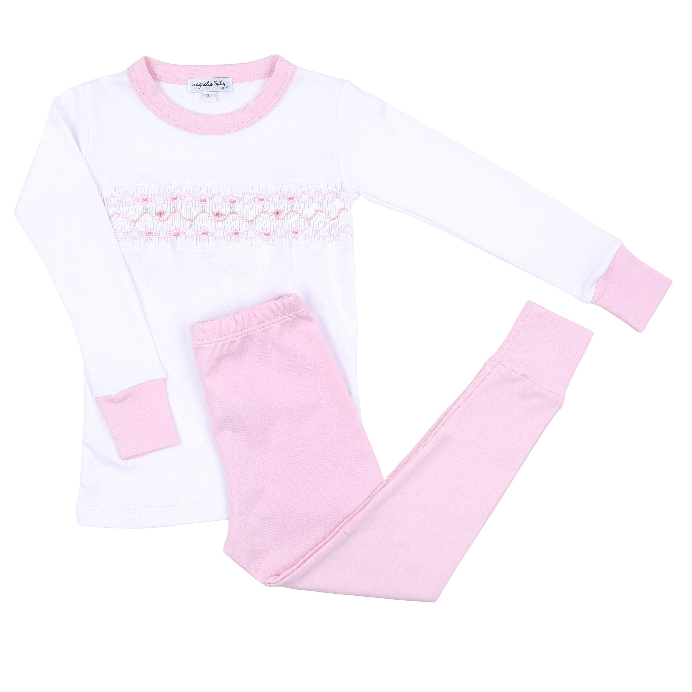 MAGNOLIA BABY - Molly Smocked Pyjamas - Pink – Bluebells Boutique