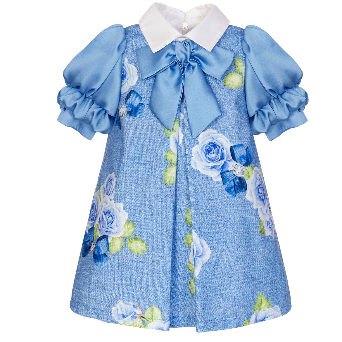 BALLOON CHIC - Blue Rose Dress - Blue – Bluebells Boutique