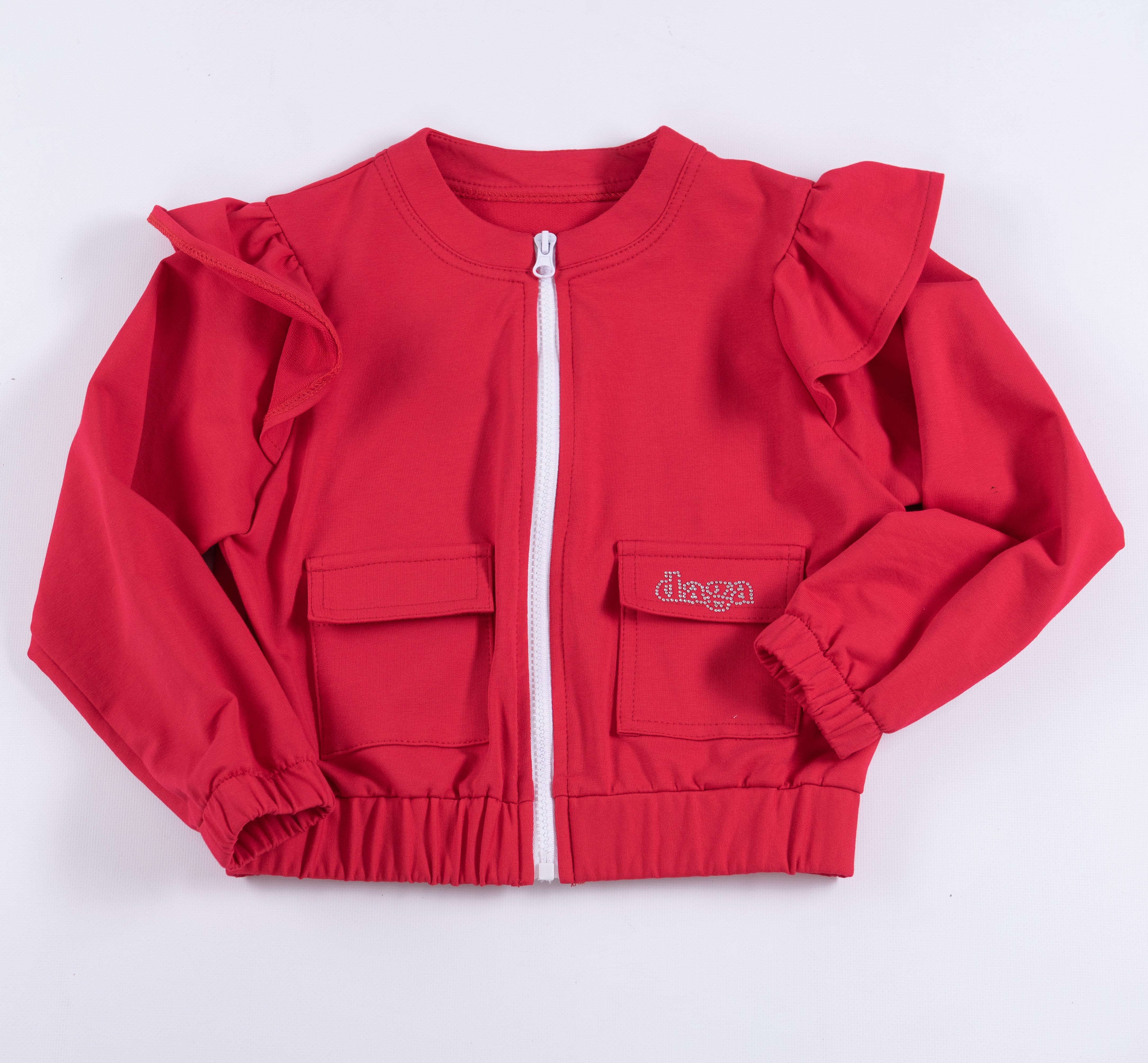Daga - Tea Party Bomber Jacket - Red – Bluebells Boutique