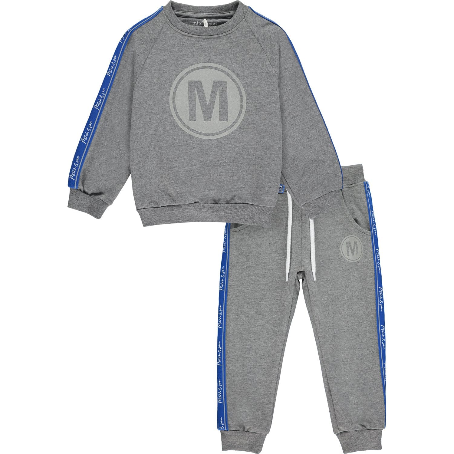 MITCH & SON - Felt M Signature Tape Tracksuit - Grey – Bluebells Boutique