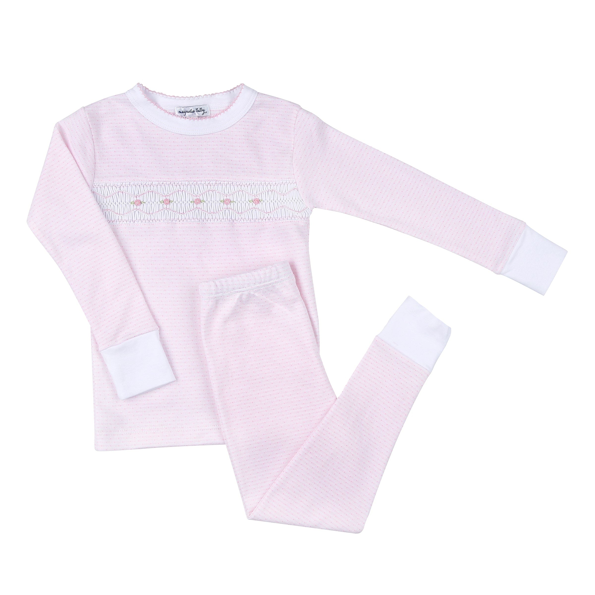 MAGNOLIA BABY - Hazel Smocked Pyjamas - Pink – Bluebells Boutique