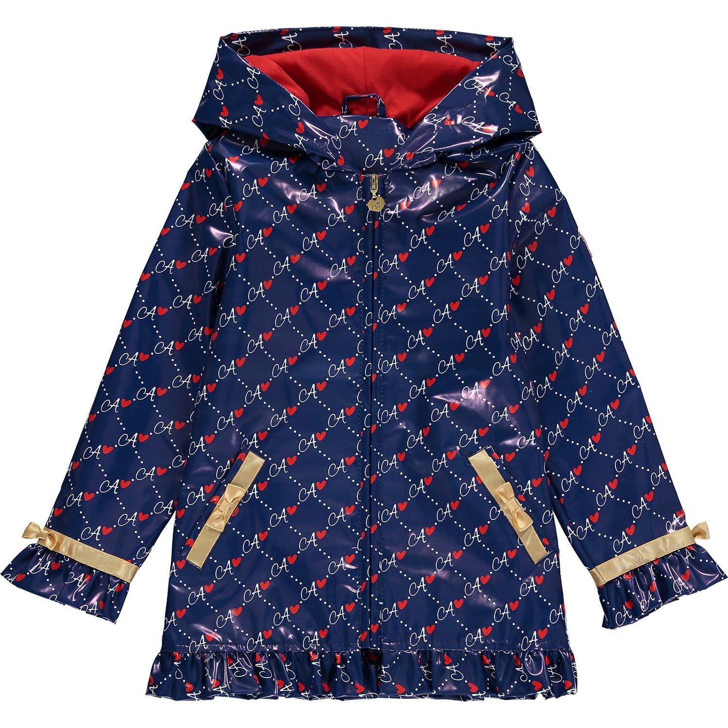 A DEE - Logo Print Raincoat - Navy – Bluebells Boutique